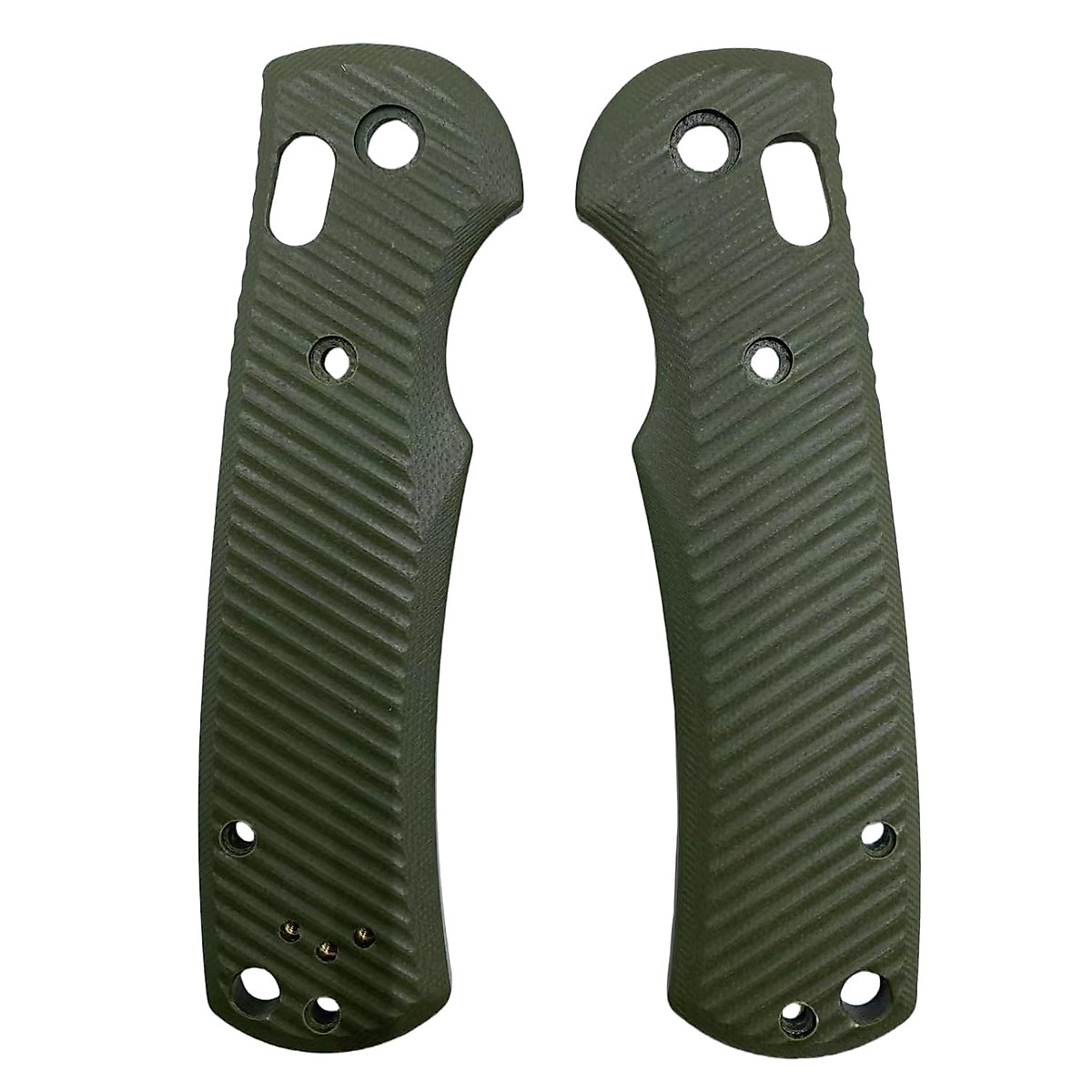 Aibote 1 Pair G10 Knife Handle Scales Glass Fiber Handles Patch DIY Tool fit for Benchmade Griptilian 551 550(Screws Included) (Green)