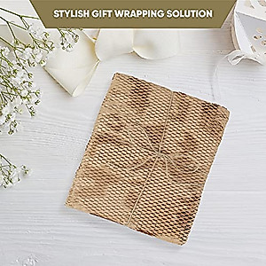 ecoducer 15”x164’ Honeycomb Packing Paper Moving Supplies with 48 Fragile Stickers &100 ft Jute Twine. Eco Friendly Bubble Cushioning Wrap Packing Material. Biodegradable Shipping Supplies.