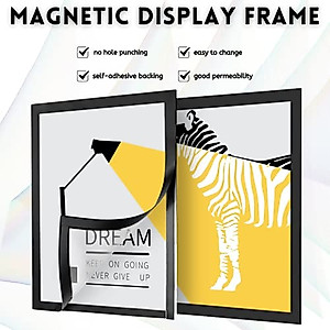 Hibah 2 Pack Diamond Painting Frames, Frames for 30x40cm/12x16in Diamond Painting Canvas, Self Adhesive Diamond Magnetic Art Frame, Frames for Wall Window Door