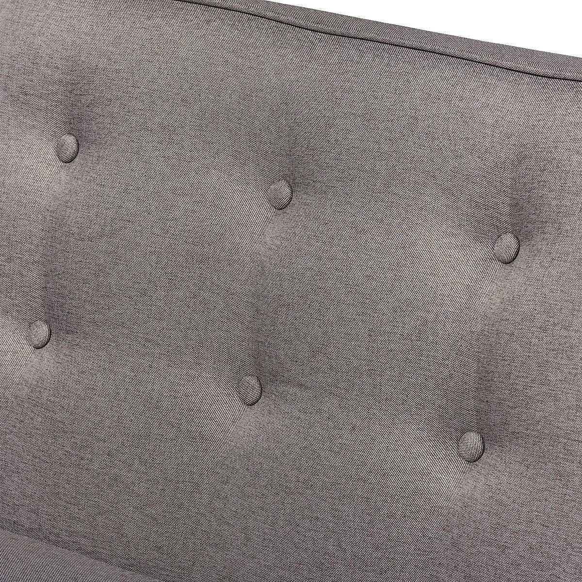 Baxton Studio Arvid Mid-Century Modern Gray Fabric Upholstered 2-Piece Wood Dining Corner Sofa Bench