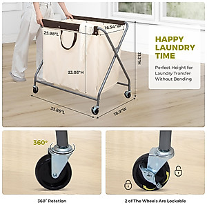 STORAGEIDEAS Laundry Sorter, Heavy Duty Rolling Laundry Hamper Cart, Laundry Basket Organizer With Wheels and Removable Bags, Laundry Room Organization For Dirty Clothes Storage, 3 Section