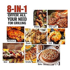 Z GRILLS Wood Pellet Smoker with Upgraded PID Controller, 8 in 1 BBQ Grill, 553 sq in Cooking Area, 550B2