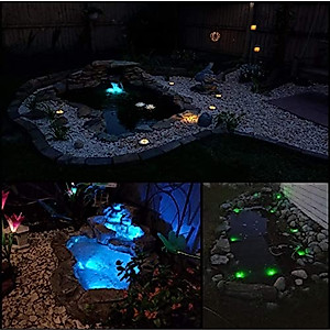 TTKTK Mini Submersible LED Pool Lights with Remote, 16 Colors Changing Underwater Lights Battery Operated, IP68 Waterproof Hot Tub Lights for Fountain Pool Christmas Party-10 Pack