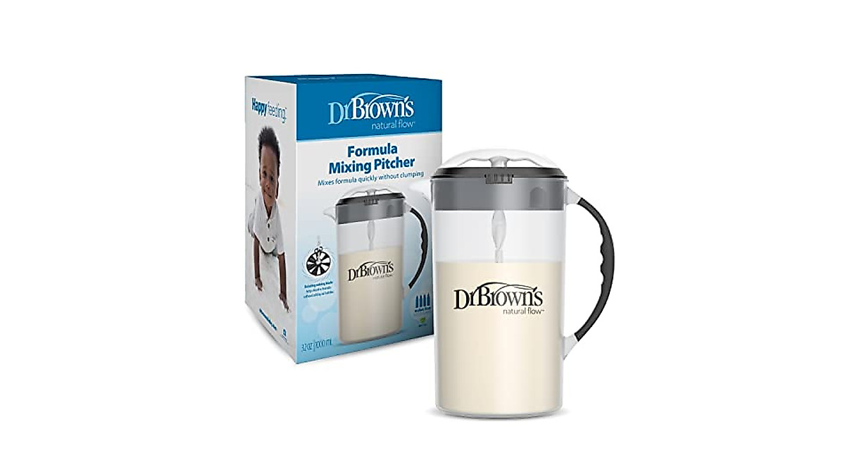 Dr. Brown's Baby Formula Mixing Pitcher - 32oz, No Drip, BPA Free