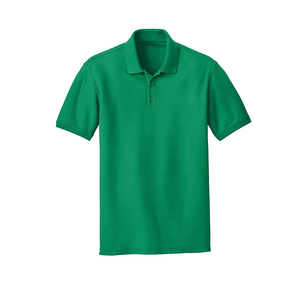 JustBlanks Men Polo Shirts Pique Polo Shirts for Men Short Sleeves 3 Button Performance Polo T Shirt - Bright Kelly Green - XL