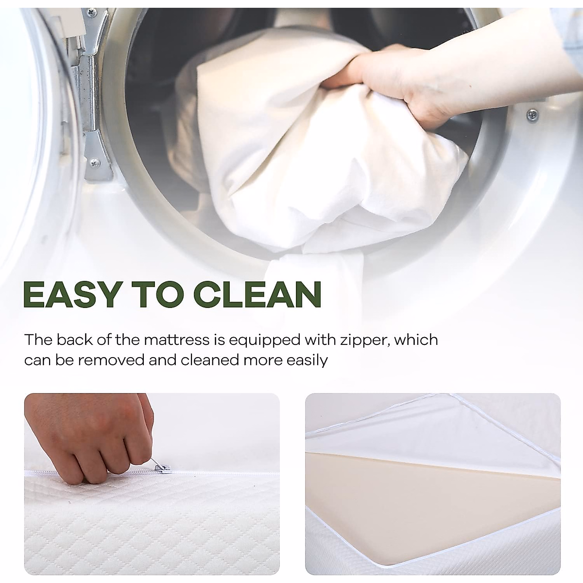 NChanmar 10 Inch Full Gel Memory Foam Mattress Pressure Relieving, Cooling Gel Foam, CertiPUR-US Certified, Bed-in-a-Box, White