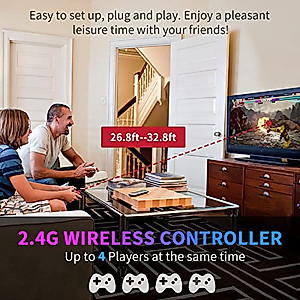 Retro Game Console Built-in 45718 Classic Games, Video Game Console Plug and Play for TV, EmuELEC 4.6 Game System and Android TV 9, 75 Emulator Console, S922X Chip