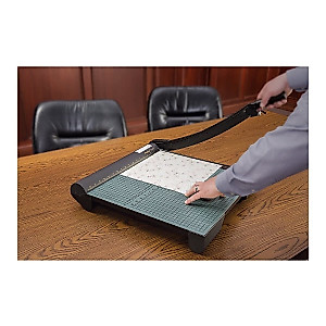 Martin Yale W18 Premier Heavy Duty Paper Trimmer, 18" Cutting Length, Base Size 19.875w X 22d X 4h, Cuts Up To 20 Sheets at Once Green