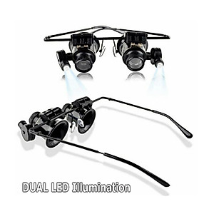 CW New 20X Magnifying Magnifier Glasses Magnifaction Jeweler Watch Repair LED Light,Package Ship from USA
