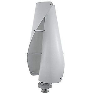TdiriNar 400W Wind Turbine Generator, 12V Helix Maglev Axis Vertical Wind Turbine Wind Generator with Windmill Controller,Wind Power Generator Hybrid Solar Wind System with 2-Blade for Marine Home