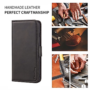 MILEGAO Case for Lenovo Z5 Pro, Magnetic PU Leather Wallet-Style Business Phone Case,Fashion Flip Case with Card Slot and Kickstand for Lenovo Z5 Pro GT 6.39 inches-Black