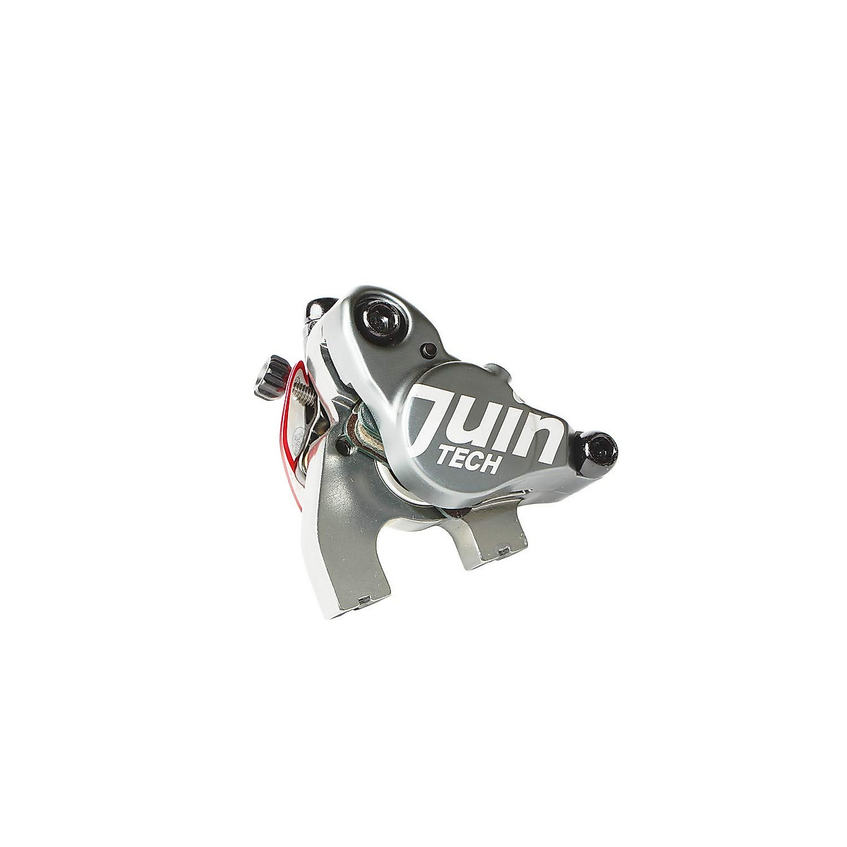 Juin Tech F1 Cable Actuated Hydraulic Bicycle Bike Disc Brake Caliper Set Extra Lightweight Hybrid Brake Set for Flat-Mount Road/Cyclocross/Gravel/E-Bike/Folding Bike use w/160mm 6" rotors (Gray)