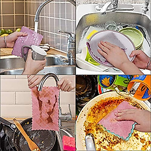 Microfiber Cleaning Cloth - 12 Pack Kitchen Towels - Double-Sided Microfiber Towel Lint Free Highly Absorbent Multi-Purpose Dust and Dirty Cleaning Supplies for Kitchen Car Cleaning 12