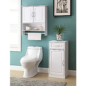 4D Concepts Bathroom 2 Door Wall Cabinet, White