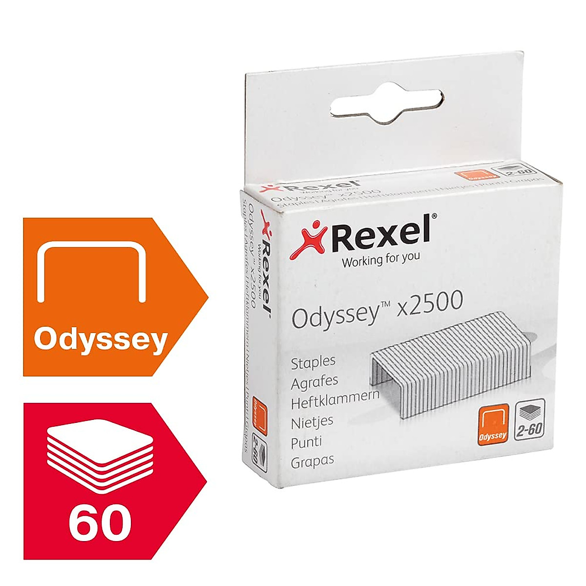 REXEL 2100050 – Box of 2500 Odyssey Galvanised Staples