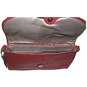 Coach Campbell Soft Leather Large Clutch Wristlet Wallet Red 50183