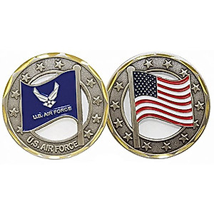 EAGLE CREST U.S. Air Force Logo Flag Cut Out Challenge Coin