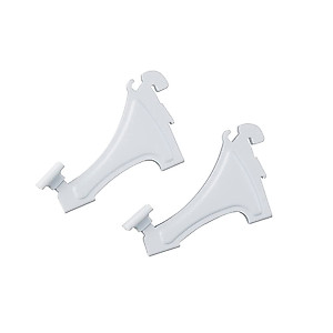 ClosetMaid ShelfTrack 2-Pack Shoe Shelf Brackets for Wire Shelving, Compatible with 12 in. Shelves, Add On Angle Shoe Storage, 3 in. , White