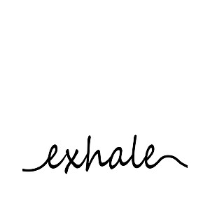 Inhale Exhale - Great Yoga Poster for Gym, Calming Home and Bedroom Decor, Calm and Peace Minimalist Quote, 11x14 Unframed Typography Art Print Poster, Set of 2 Black and White