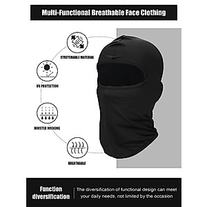 9 Pieces ski mask for Men Full face mask shiesty mask Balaclava pasamontañas Hombre for Outdoor Use Black