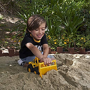 CAT Construction Toys, Construction Fleet 10" Front Loader Toy - Real Working Parts, Indoor/Outdoor, Sturdy Plastic Construction for 2+ Year Old Boys