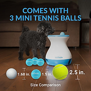 iFetch Frenzy Interactive Dog Toy, Self Fetch Mini Tennis Ball Machine for Small and Medium Dogs, Includes 3 Tennis Balls, Mental Stimulation Brain Game