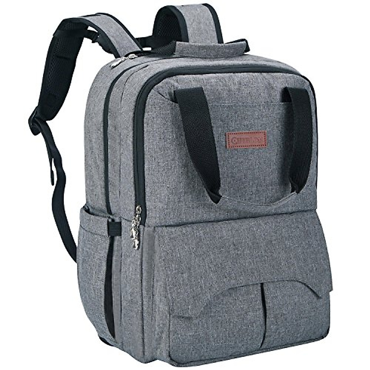 HYBLOM Diaper Bag Backpack With Baby Stroller Straps For Mom Dad, Multi-function Comfortable Nappy Bag Organizer Insulated Pockets, Mommy Backpack, Dark Grey