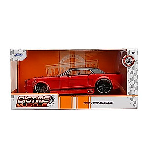 Jada Toys Big Time Muscle 1:24 1965 Ford Mustang Die-Cast Car (Red/Black)