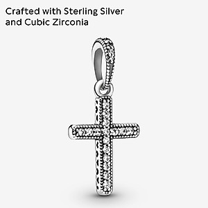 PANDORA Jewelry Sparkling Cross Cubic Zirconia Pendant in Sterling Silver