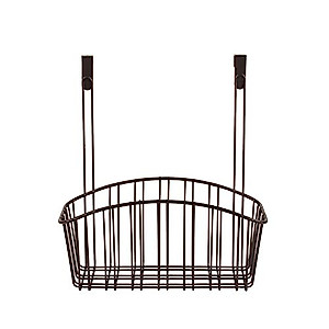 Spectrum Diversified Contempo Storage Basket Over The Cabinet, Steel Wire, Sink Organizer for Kitchen & Bathroom, Medium, Bronze