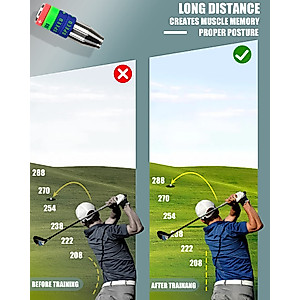 Big Crazy Golf Swing Speed Trainer Adjustable, Golf Training Equipment Three Weight Configuration Options, Golf Tempo Training Aids Connect Your Golf Clubs for Ping