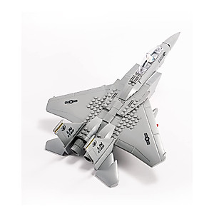 dOvOb Military F-15 Eagle Fighter Jet Building Blocks Set, Army Plane Toys as Gift for Kids or Adult (270 Pieces)