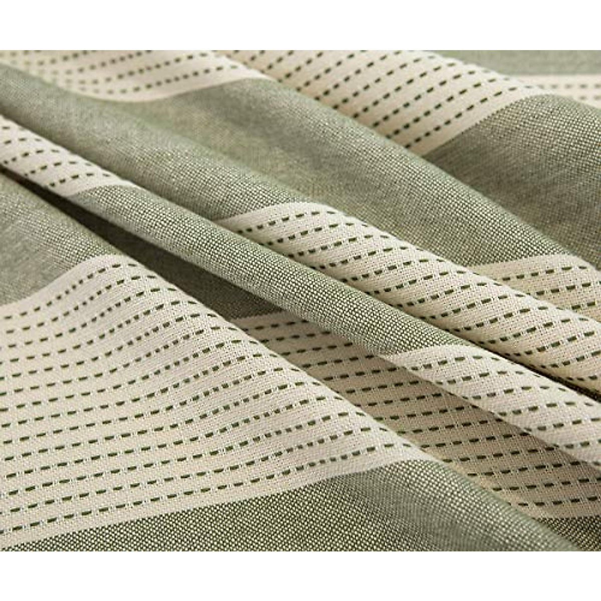 TruDelve Heavy Duty Cotton Linen Tablecloth for Square Table Stitching Tassel Table Cloth for Dining Table Dust-Proof Table Cover for Tabletop Decoration (55"x55", Green)