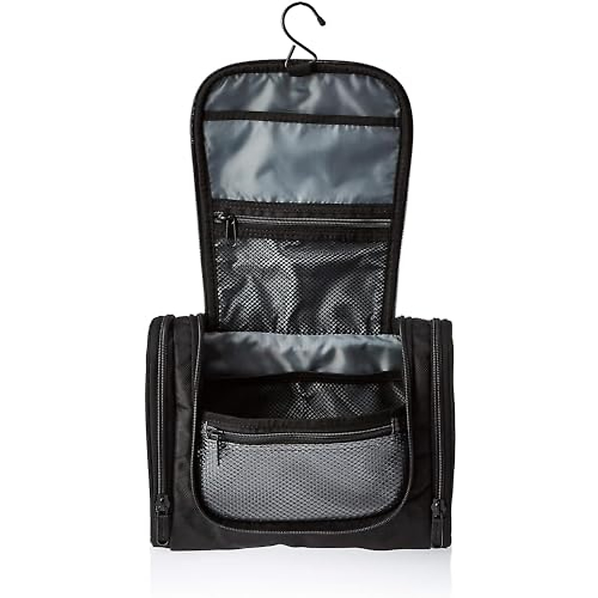 Amazon Basics Hanging, Travel Toiletry Bag Organizer, Shower Dopp Kit, Black