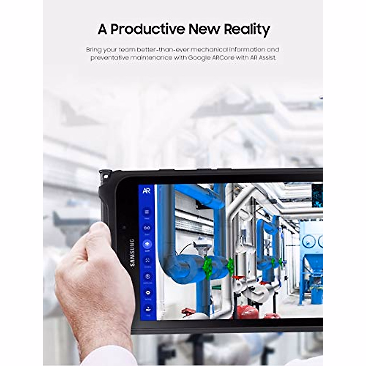 Samsung SM-T390NZKAXAR Galaxy Tab Active2 8" 16 GB Wi-Fi Ruggedized Tablet, Black (Renewed)