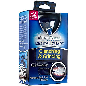 SmartGuard Dental Guard Night Guard for Clenching, Bruxism, and Grinding Dentist Designed Includes 2 Guards, 1 Travel Case, and a 60-Day Supply of Premium Cleaning Crystals