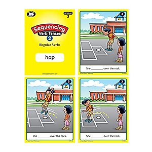 Super Duper Publications | Sequencing Regular and Irregular Verb Tenses Set 2 Fun Deck | Communication and Early Reader Skills Flash Cards | Educational Learning Materials for Children