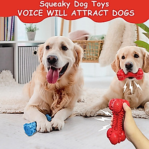 BAPSOUZU Dog Squeaky Toys for Aggressive Chewers, Toothbrush Stick Durable Dog Chew Toys for Large Dog Medium Breed, Indestructible Tough Dogs Toys for Teeth Cleaning (Bacon & Chicken Flavor)