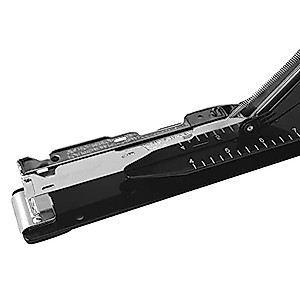 Swingline Heavy Duty Stapler with Built-in Ruler & Adjustable Locking Paper Guide, Desk Top Long Reach Stapler for Home Office Supplies, Staples Up to 20 Sheets Office Paper, Black (S7034121P)