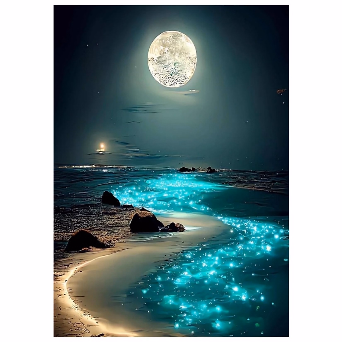 YOUYIDUN-5D DIY Diamond Art Kits,Magical Scenery Diamond Crystal Painting Kits Full Drill by Numbers,Diamond Rhinestone Cross Stitch Embroidery Painting for Kids Adults Gifts Home Wall Decorations-C