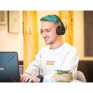 PowerLocus Rose Gold Bluetooth Headphones with Black/Orange Bluetooth Headphones