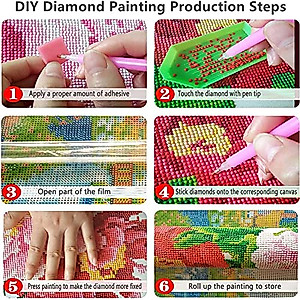Halloween Pumpkin Diamond Painting Kits-Fall DIY Gnome Family Diamond Art Kits For Adults Kids Beginner, 5D Full Drill Diamond Dots Paintings With Diamonds Gem Art For Home Wall Decor 12x16inch