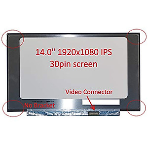 FULLCOM New LCD Replacement Screen 14.0 Inch N140HCA-EBA FHD 1920x1080 IPS 30 Pin Glossy Compatible with B140HAN03.8/B140HAN03.6/N140HCA-EBA/N140HCE-GP2 for Laptop/Display/Screen/LCD Application