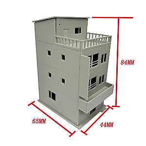 Outland Models Railway Scenery 3-Story Small City House w Balcony 1:160 N Scale
