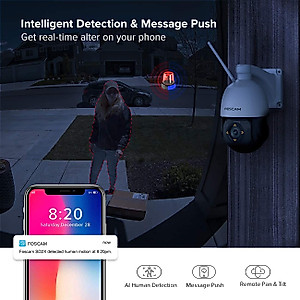 FOSCAM SD2X 18X Optical Zoom 1080P HD Outdoor PTZ WiFi Camera and FAB28S Stainless Steel Waterproof Junction Box Bundle,Totally Weatherproof