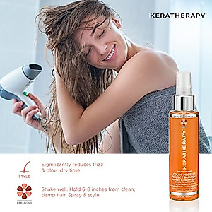 KERATHERAPY Keratin Infused Color Protect Conditioner, 10.1 fl. oz., 300 ml - Gluten Free Color Protecting Conditioner for Color Treated Hair with Kerabond Technology, Red Raspberry Oil, Omega 3 & 6