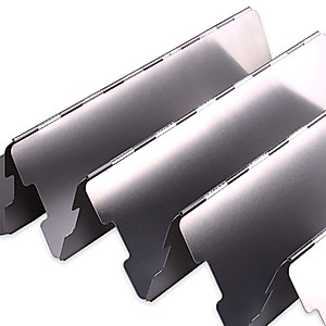 H&S Foldable Camping Stove Windscreen for Outdoor Camping - 10 Aluminum Plates Camping Cooker Wind Shield for Stove - Folding Wind Shield with Carrying Case for Camping Accessories