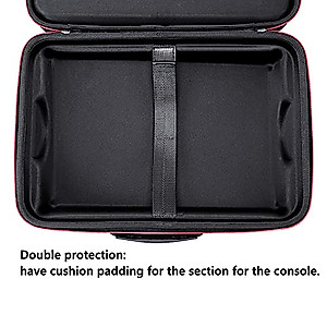 Double-Layer Design Protective Compatible with ps5 Carrying Case,Hard Shell Have Cushion Padding Travel Storage Bag Compatible with Playstation 5 Digital Edition/Disc game Consoles,Waterproof and Shockproof.