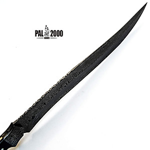 PAL 2000 HUNTING KNIVES DAM-9910 25 Inch Custom Handmade Damascus steel Knife With Sheath