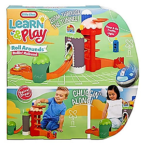 Little Tikes Learn & Play Roll Arounds Rollin' Railroad, Including 3 Toy Train Cars & Playset, Easy Grip & Roll - Birthday Gifts for Kids, Toddler, Boys Girls Ages 18 Months 1 2 3+ Years